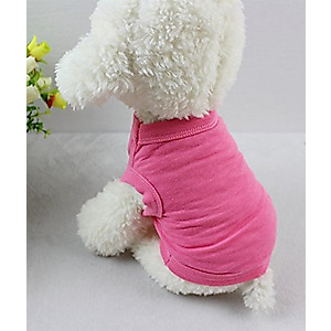 Alroman Dogs Shirts Pink Vest Clothing for Dogs Cats Medium Dog Vacation Shirt Female Dog Clothing Puppy Summer Clothes Girl Cotton Summer Shirt Small Dog Cat Pet Clothes Vest T-Shirt Apparel
