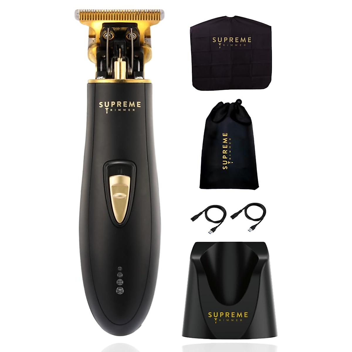 Supreme Trimmer T Shaper | Professional Barber Trimmer Hair Clippers for Men (90 Min Run Time) Cordless Hair Trimmer Zero Gapped Liner Beard Trimmer | ST5220 Black