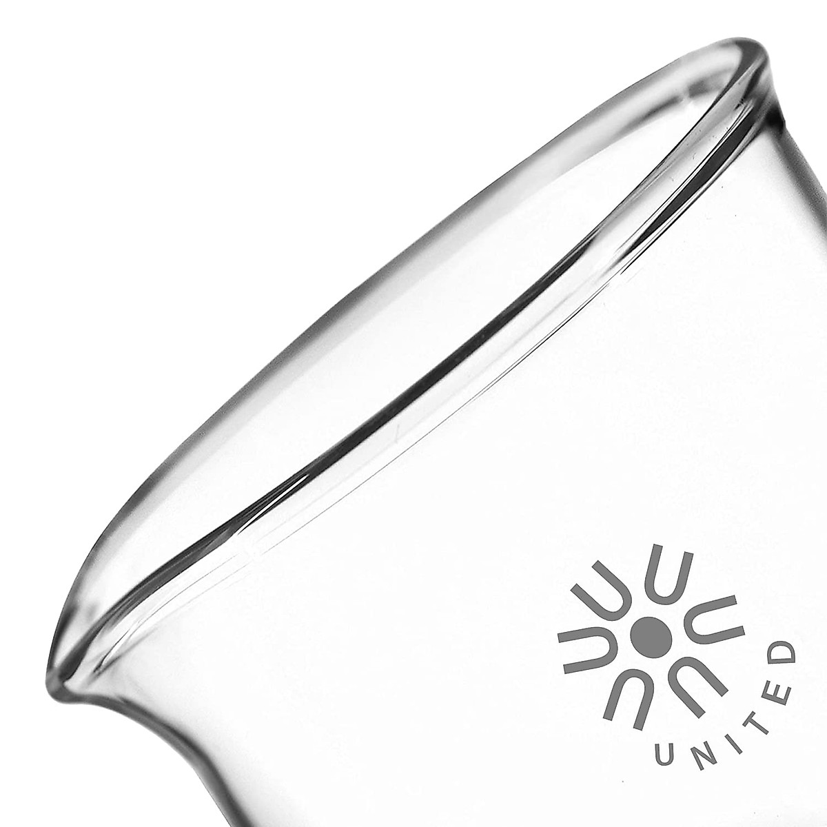 United Scientific™ BG1000-1500 Borosilicate Laboratory Grade Glass Beakers| Griffin Style Low Form Beaker | Graduated with Spout | Designed for Laboratories & Chemistry Classrooms| 1500mL Pack of 4