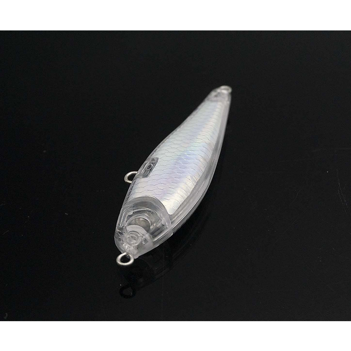10PCS Unpainted Lure Blanks 6.82g 7.7cm JXN11 with 6mm Free Fishing Eye Crankbait Baits Simulation Blank Body Clear Hard Baits Trout Salmon Minnow Lure Popper Lures Topwater Freshwater JXN11