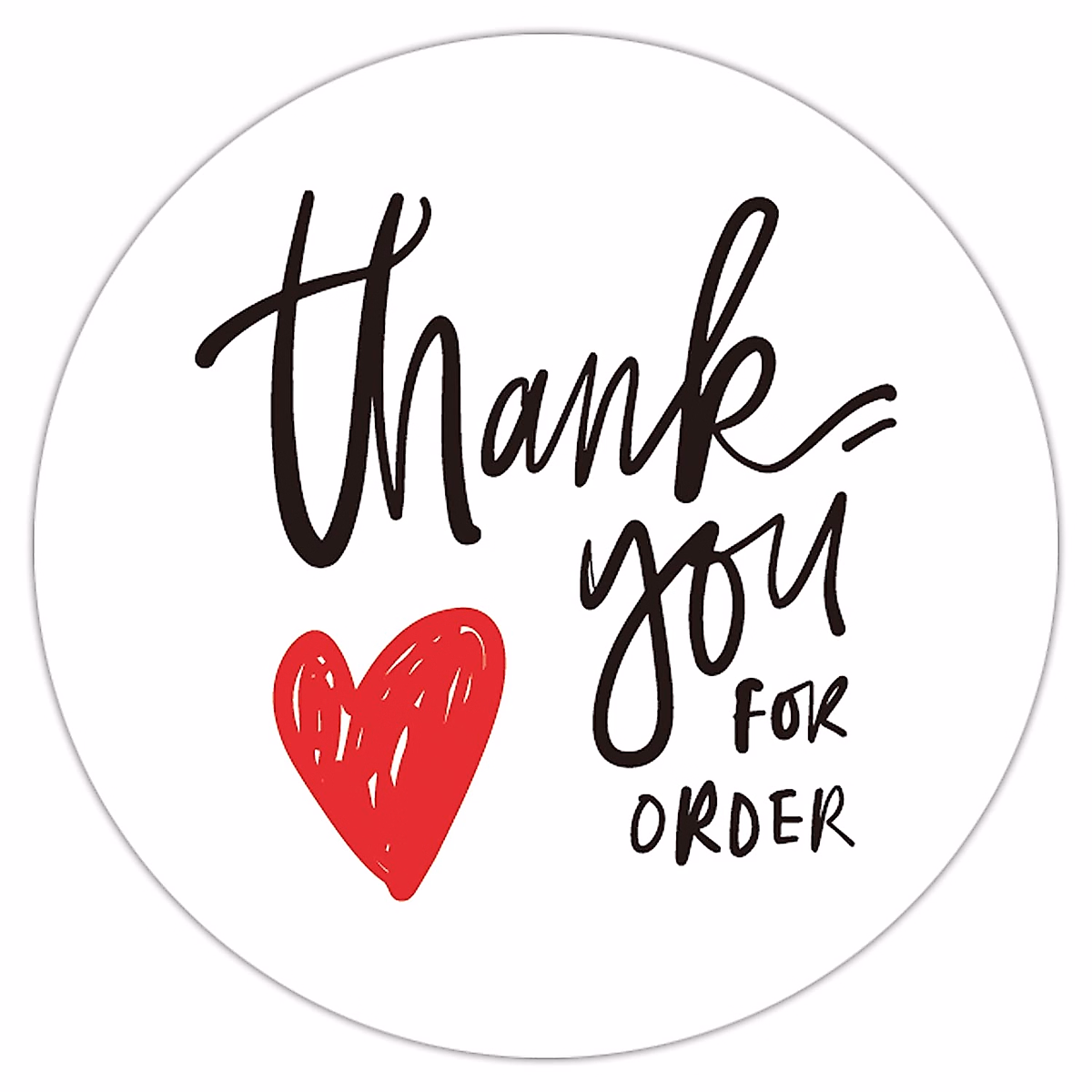 50Pcs Thank You for Your Order Stickers Labels for Shopping Small Business Shop, Online Retailers, Boutiques, Use on Bags, Boxes and Envelope Stickers (2 Inch)