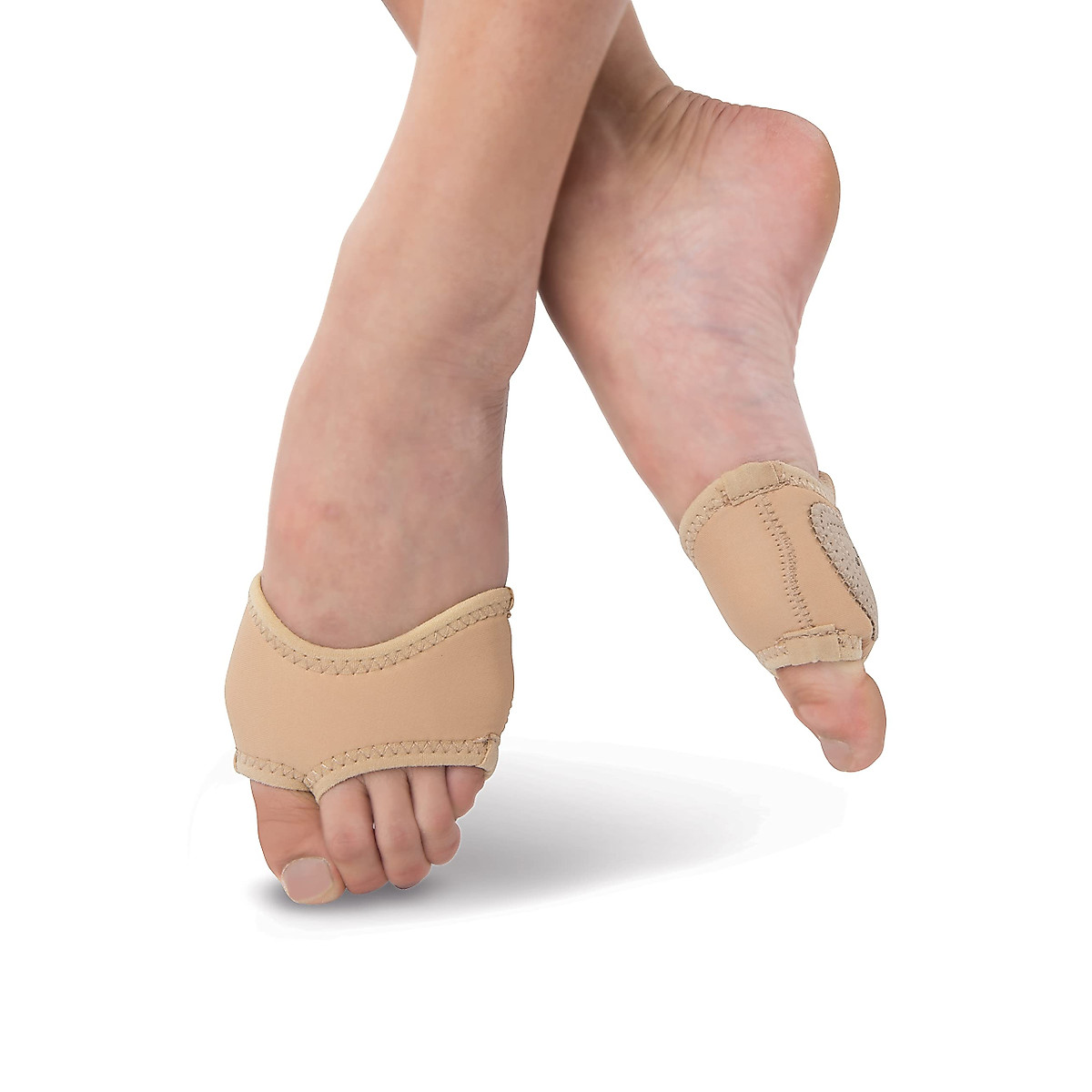 Danshuz Womens Neoprene Ballet Slip On Half Sole, Tan, Large