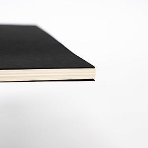 DSTELIN 9 inch x 6 inch, 100GSM, Blank Spiral Notebook, 3-Pack, Soft Cover, Sketch book, 160 Pages / 80 Sheets, (Black)