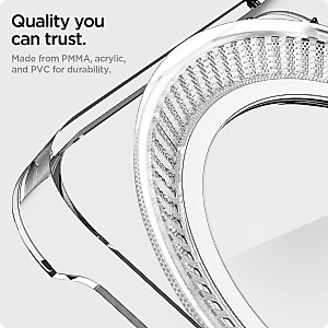 Spigen LD202 Designed for Mac Studio M2 Max, M2 Ultra, M1 Max, M1 Ultra Desktop Stand Mount with Built in Air Filter - Crystal Clear