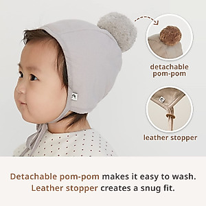 Konny Baby Fleece Winter Bonnet for Infant (Brown)