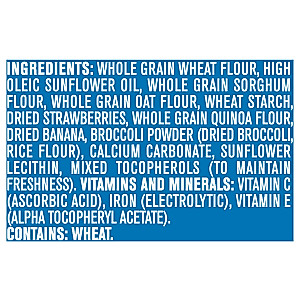 Gerber Snacks for Baby Wonder Foods SuperFood Hearts with Quinoa Strawberry Banana Broccoli, Puffed Multigrain Snack, Non-GMO Ingredients, Resealable Pouch 1.48 Ounce(Pack of 2)