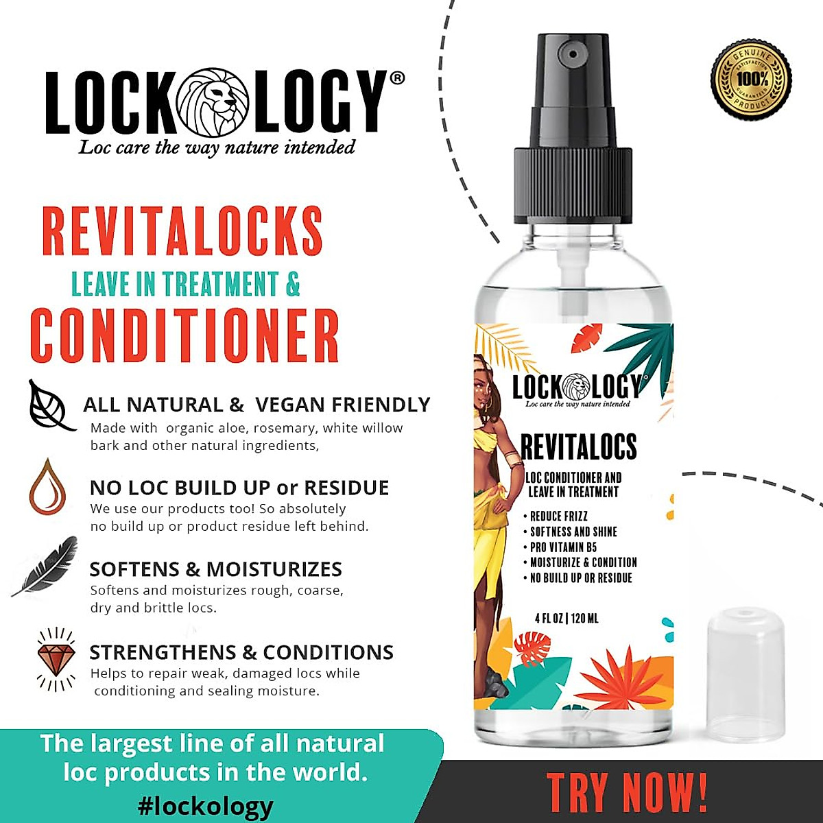 Loc Conditioner for Dreads, Loc Moisturizer Spray and Leave in Conditioner for Loc Essentials & Dreadlock Hair Products