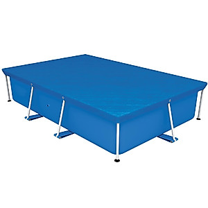 Merkaunis Rectangle Pool Cover 118 x 79 in Inflatable Pool Cover Rectangular Inflatable Swimming Pool Cover Dust Proof Rain Proof Pool Cover for Outdoor Paddling Family Pool Cover