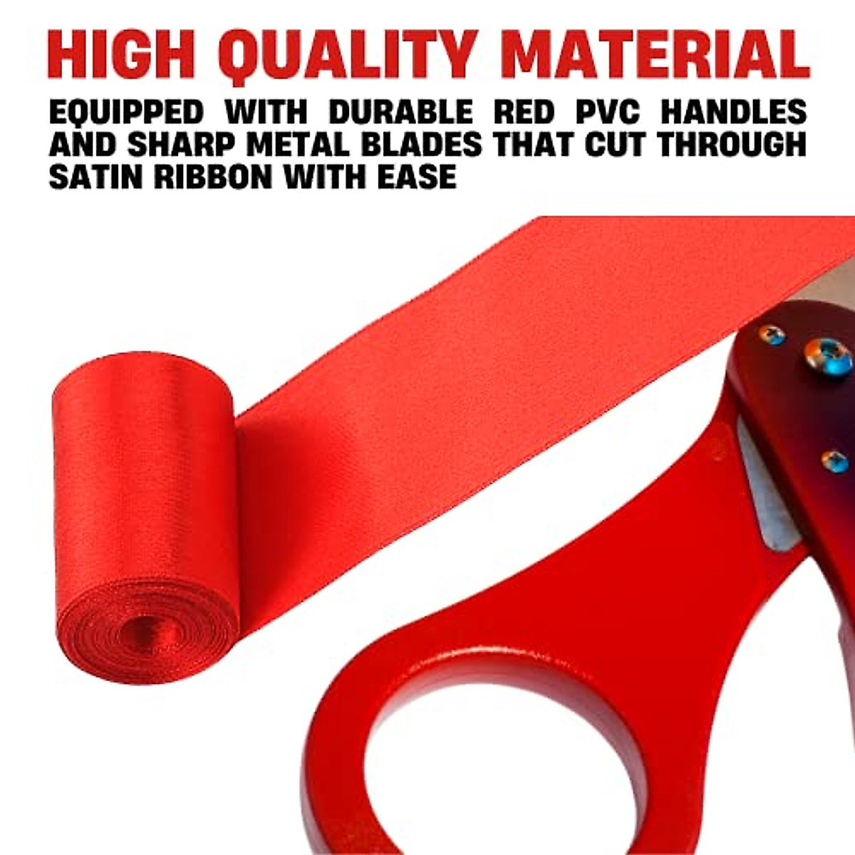 Grand Opening Ribbon Cutting Ceremony Kit 25" Grand Opening Ribbon and Scissors for Special Events Inaugurations and Ceremonies