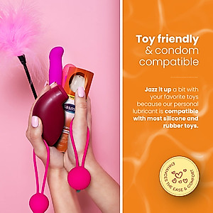 SASMAR Warming Lubricant Men, Women, Couples, Him, Her – Water Based Personal Lube - Long lasting Formula, Paraben Free, No Residue – Compatible With All Condoms & Toys - 2.3 oz