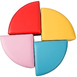 KINBOR BABY Flexible Seating Set for Toddlers and Kids, Children's Colorful Sofa Chair for Classroom Kindergarten Library 8 PCs Toddlers Soft Foam Set