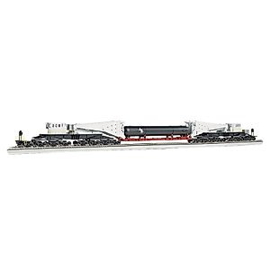 Bachmann Industries 380 Ton Schnabel Retort/Cylinder Load Ho Scale Freight Car, Gray/Black