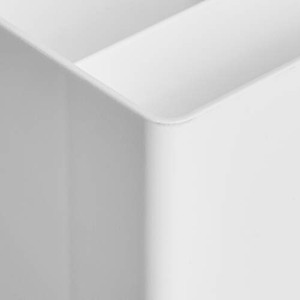 Amazon Basics Plastic Desk Organizer - Pen Cup, White