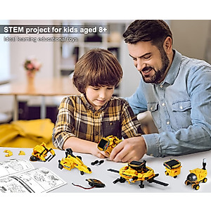 6 in-1 STEM Projects for Kids Ages 8-12, Solar Robot Space Toys Gifts for Kids 8 9 10 11 12 13 Years Old, Educational Building Science Experiment Kits, DIY Birthday Gift for Boy, Girl, Teens