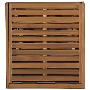 vidaXL Folding Sun Lounger - Rustic Solid Acacia Wood, Weather Resistant, Adjustable and Durable - Perfect for Patio, Poolside or Garden