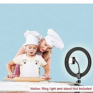 Ring Light Phone Holder, 2 Pack Flexible Ring Light Phone Holder Attachment with Hot Shoe and 1/4 Adapter, Cell Phone Holder Mount for Ring Light and Tripod Stand Replacement