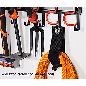 All Metal Garden Tool Organizer,Garage Organizer,Adjustable Storage System,Garage Wall Organizer for Rake,Broom and Yard Tools