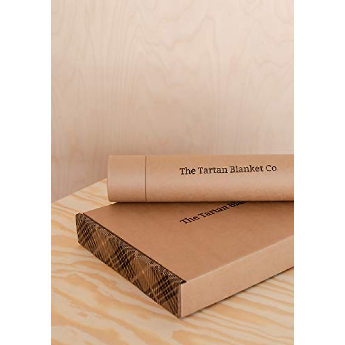 The Tartan Blanket Co. Recycled Wool Blanket Buchanan Natural Tartan (59" x 75")