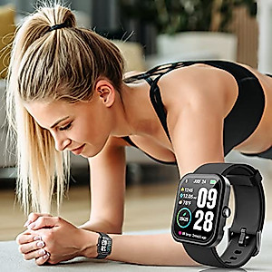 Polyjoy [2 Pack] Screen Protector Case Compatible with TOZO S2 44mm smartwatch, Hard PC case Protective Screen Bumper Sensitive Touch Full Coverage Case for TOZO S2 44mm smartwatch(Clear+Black)