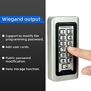 Retekess T-AC03 Security Access Control Keypad,RFID Keypad,Door Access Control,Stand-Alone Keypad,2000 Users,Wiegand 26-bit,Support Proximity RFID Card