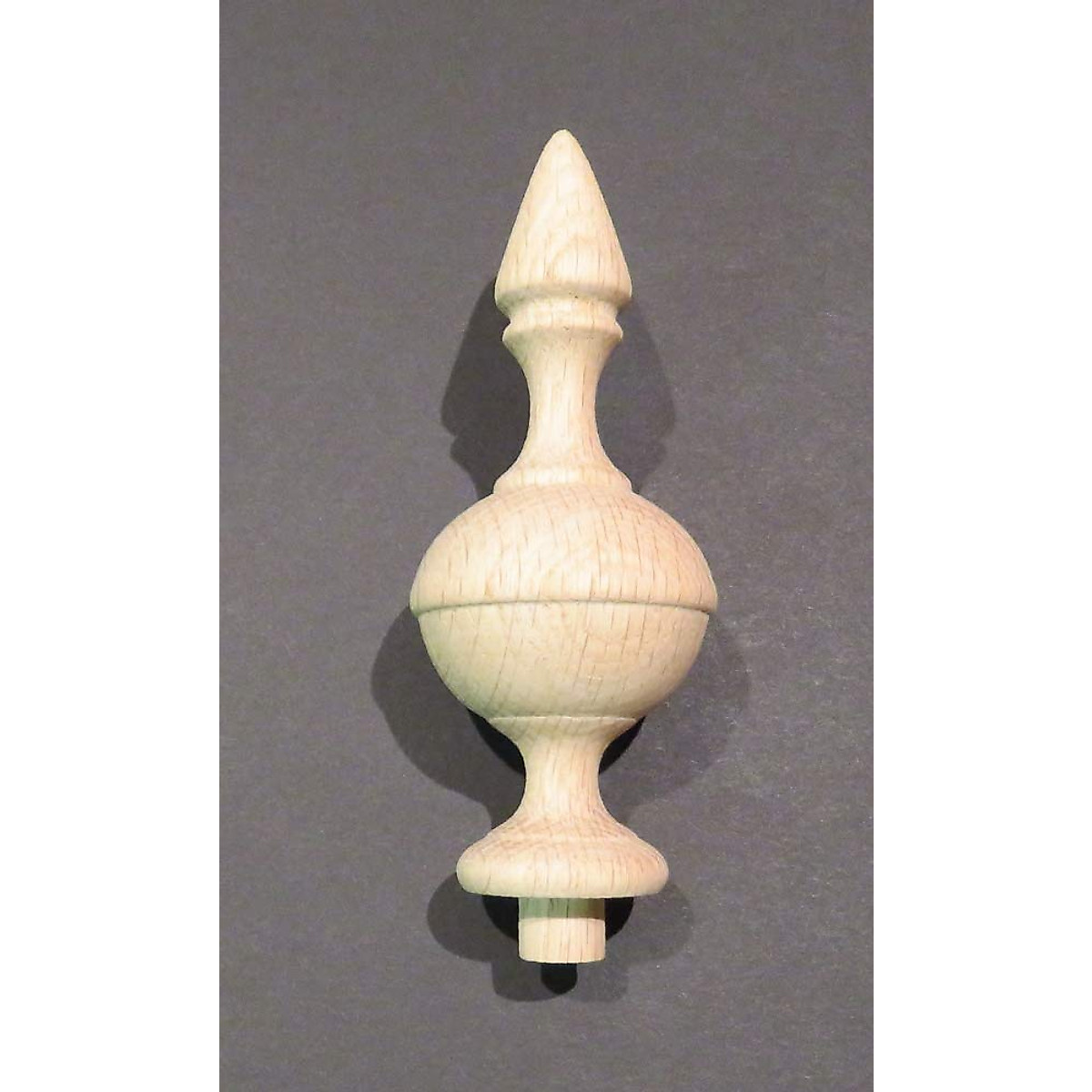 Wooden Finial Bed Post 5" Wood Choice Oak Maple Cherry Walnut or Mahogany #65 (Oak)