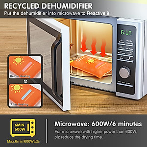 Gocheer Reusable Moisture Absorber Packet, 400g Hangable Safe Dehumidifier Bag for Closet Damp Humidity Removal Desiccant packet for Gym Bag Car RV Kitchen Bathroom Basement Dormitory Wardrobe Cabinet