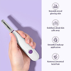 Michael Todd Beauty - Sonicsmooth – SONIC Technology Dermaplaning Tool - 2 in 1 Women’s Facial Exfoliation & Peach Fuzz Hair Removal System with 8 Weeks of Dermaplaning Blades