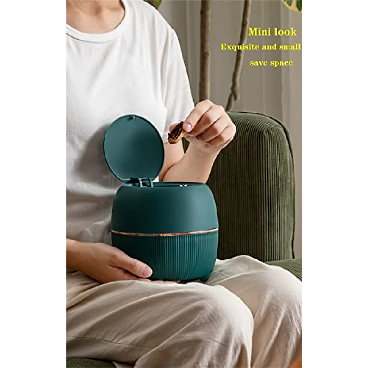 MFCHY Desktop Trash Can Dustbin Bin Household Mini Bedside Waste Bin Tea Table Small Garbage Bucket ( Color : Gray , Size : 1pcs )