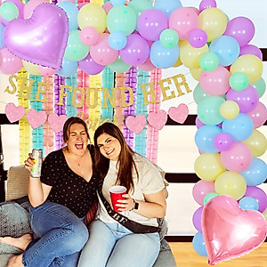 Sursurprise She Found Her Lover Banner Pastel Balloon Garland Kit for Bachelorette Party Decorations Bridal Shower Engagement Wedding Supplies