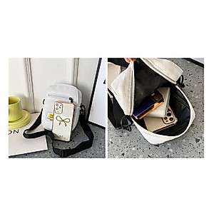 RICHTRUE Corduroy Purse Small Crossbody Bag Mens Bag Purses for Women Crossbody Bag Aesthetic Purse (Black)