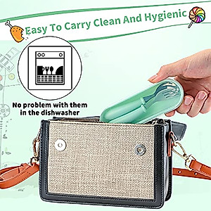 9 Pieces Toddler Utensils Stainless Steel Fork and Spoon Safe Baby Silverware Set, Kid Safe Utensils Children's Flatware Kids Cutlery Set with Round Handle for LunchBox (Blue, Green, Pink)