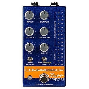 Empress Effects Bass Compressor Effects Pedal, Blue CPBB