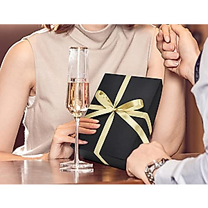 HUAPRINT Black Gift Box,Gift Boxes with Lids 9.5x6.5x4inch,24pcs Paper Gift Box Bulk,Rectangle Gift Boxes for Presents,Birthday,Bridesmaid Proposal,Groomsmen Engagements,Baby Showers, Christmas,Wedding Party Favor,Crafting Cupcake,Holidays