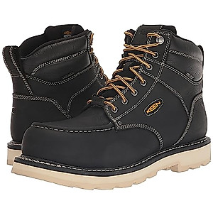 KEEN Utility Men's Cincinnati 6” Composite Toe Waterproof 90 Degree Heel Heavy Duty Work Boots, Black/Sandshell, 11