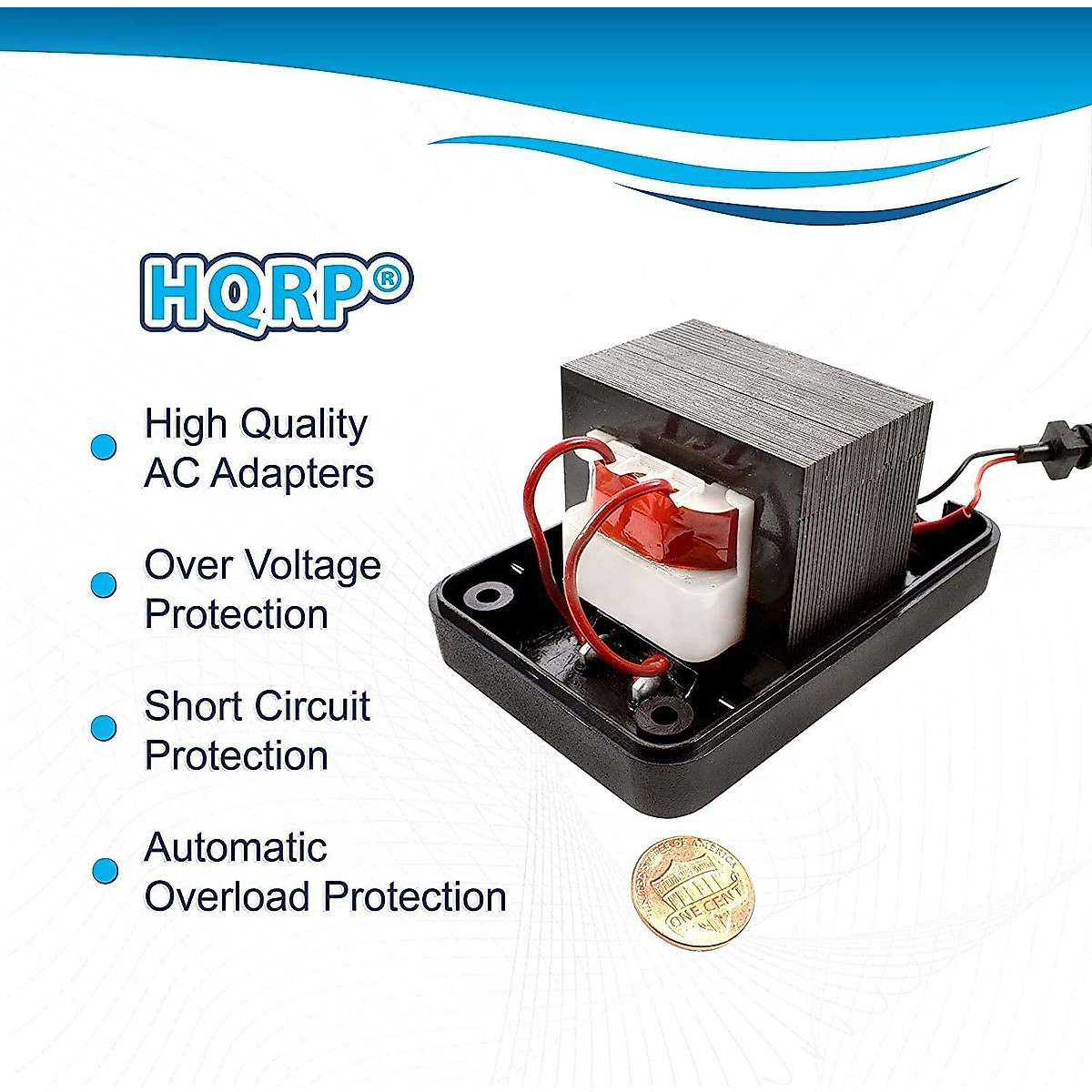 HQRP Charger/AC to AC Adapter Compatible with Black & Decker 90500898 5102400-03/5102293-10/510229310; 90500898-01 418337-07 5100684-03 Replacement