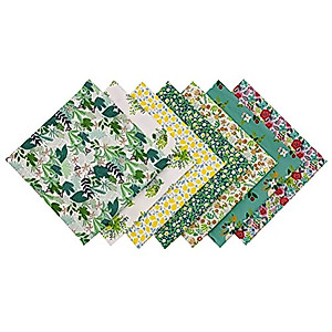 PRETYZOOM 7pcs Sewing Floral Fabric DIY Patchwork Bundle Craft Quilting Cotton Cloth Party Supplies