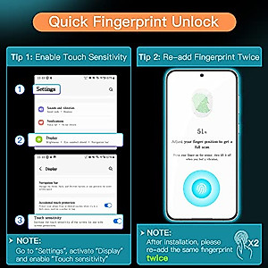 JETech Screen Protector for Samsung Galaxy S23 5G 6.1-Inch, Tempered Glass Film, Fingerprint ID Compatible, HD Clear, 3-Pack