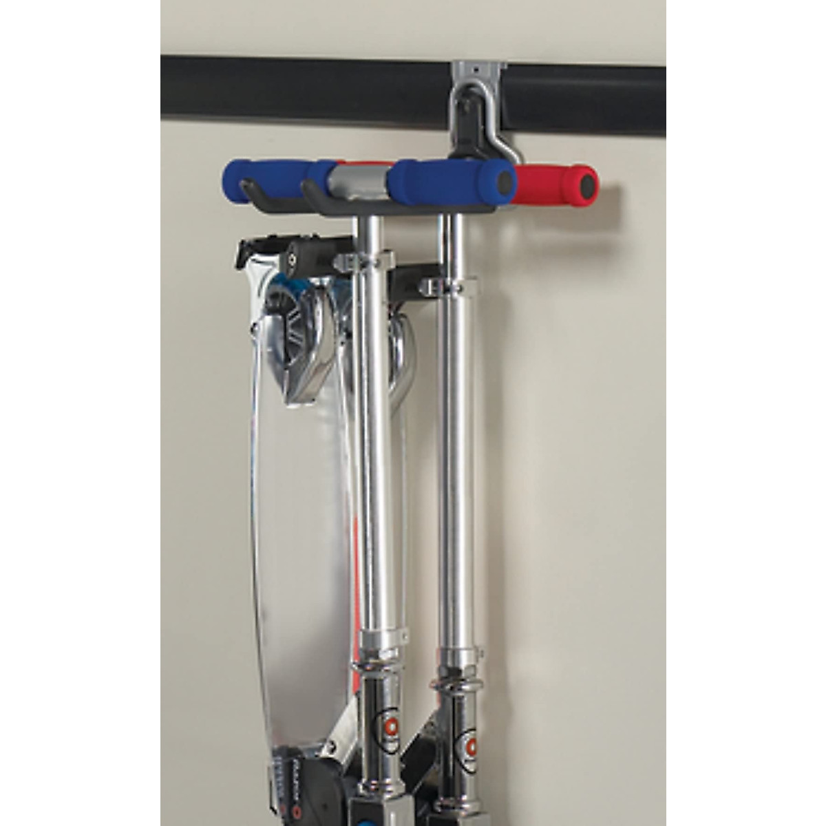 Rubbermaid Rail Garage Organization Multi-Purpose Hook, Wall Mounted Storage System, Direct Mount into FastTrack Garage Rail, Holds up to 50 pounds - Satin Nickel (1784459)