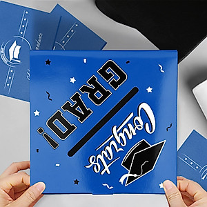 Gatherfun Graduation Party Decorations Graduation Box Graduation Card Box for Graduation Gift Graduation Party Favors Decor Party Supplies Blue