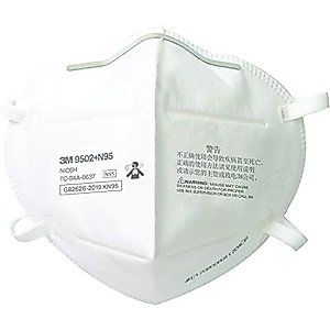 3M N95 Particulate Respirator 9502+, Disposable, Helps Protect Against Non-Oil Based Particulates, 50/Pack