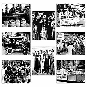 Prohibition We Want Beer Vintage Wall Art - Speakeasy Wall Decor for Home Office Bar Cafe Dorm - Unique Funny Gift for Men - Unframed 8x10 Picture Poster