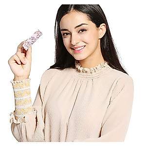 Hair Barrettes Tortoise Shell French Design Celluloid Hair Clip Medium Rectangular Automatic Hair Pins for Women Girl Lady 4 Pack