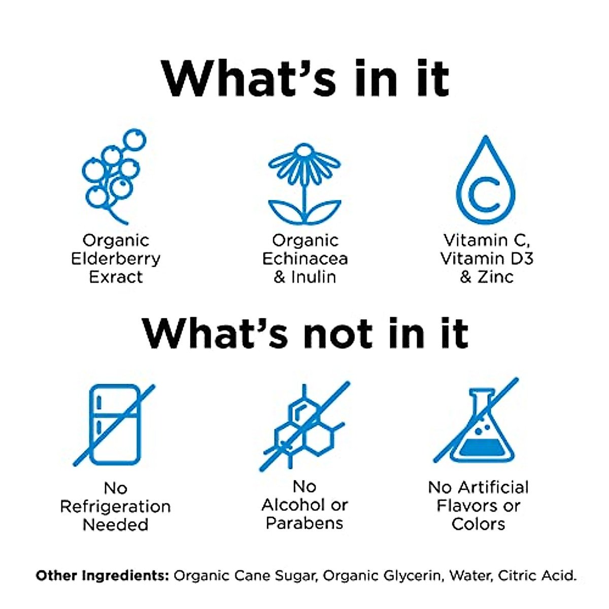 Mommy's Bliss Organic Baby Elderberry Drops, Immune Support with Vitamins, Prebiotics, Zinc & Organic Echinacea, Age 4 Months +, 3 Fl Oz (36 Servings)