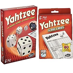 Yahtzee Board Games Bundled with Yahtzee Score Pads
