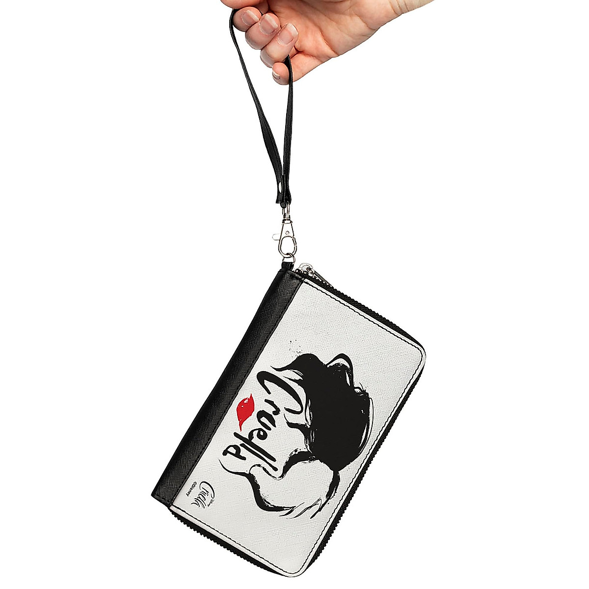 Buckle-Down Women's PU Zip Around Wallet Rectangle-Cruella de Vil, 7.5"x4.5"
