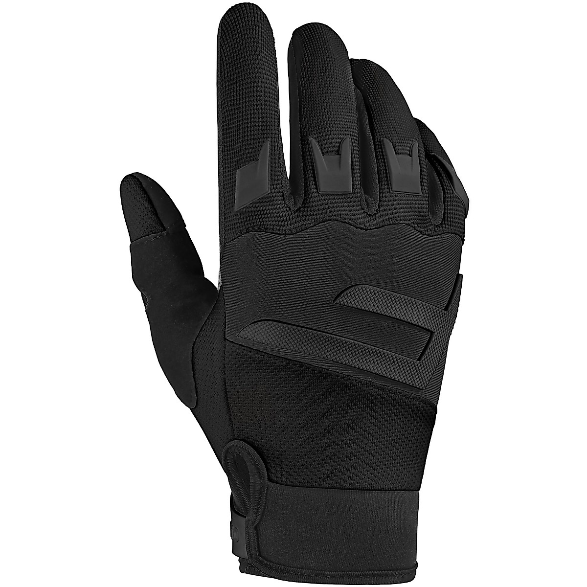 FIORETTO Mens Mountain Bike Gloves with 5MM Padded Knuckle Guard Touchscreen Cycling Gloves for MTB Racing Dirtbike Motocross Motorcycle Black Large