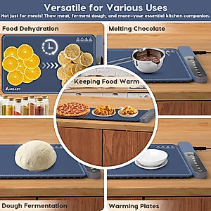 Kitchen Warming Mat for Food: Smart Limitless Temperature Silicone Heating Mat for Food - Portable Warming Tray Party Essentials - Roll Up Heating Trays Food Warmers for Parties Buffet