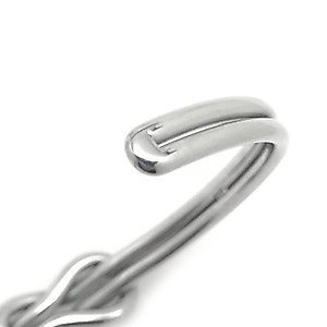 Loralyn Designs Womens Love Knot Infinity Cuff Bracelet Stainless Steel Adjustable - Silver
