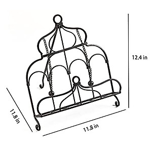 MOCOME Metal Recipe Book Stand Clearance Cookbook Holder for Kitchen (Palace Style)