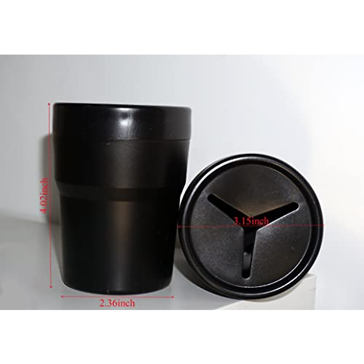 2 Pas Car Trash Can with Lid,Mini Car Trash Bin,Mini Auto Garbage Can Multipurpose Trash Can for Car, Home, Office, Kitchen, Bedroom, Black